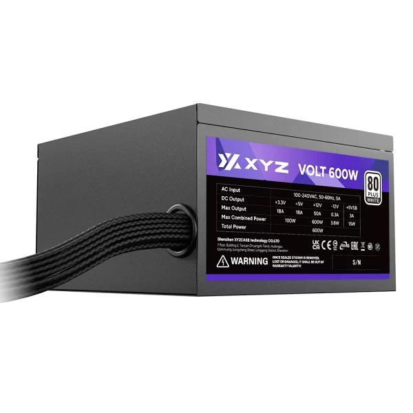 Fuente de poder XYZ VOLT 600W 80+ WHITE – Xtreme Hardware Technology